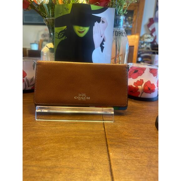 Coach | Bags | Coach Slim Rainbow Colorblock Leather Wallet Pride ...